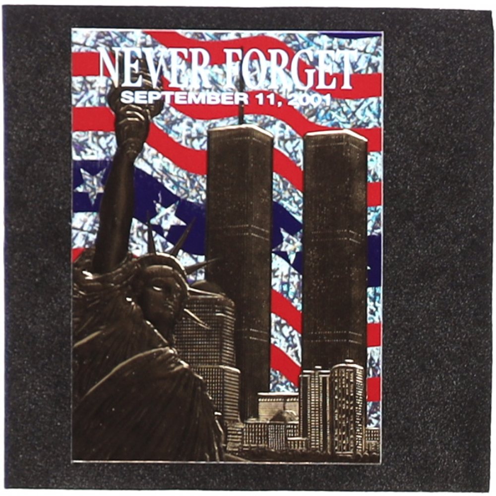 2002 September 11, 2001 "Never Forget" Commemorative 23KT Gold Card ...