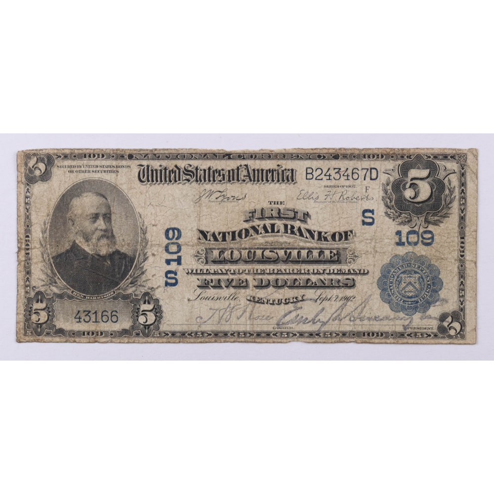 1902 $5 Five Dollar U.S. Bank Note | Pristine Auction