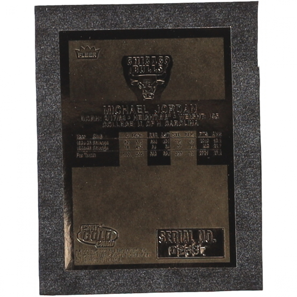 Michael Jordan 1997 Fleer 23KT Gold Trading Card #2,367 | Pristine Auction