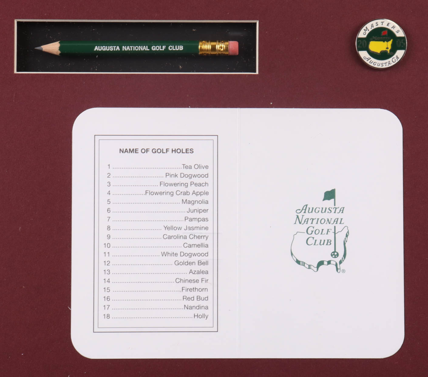 Tiger Woods Custom Framed Photo Display with 2005 Masters Tournament ...