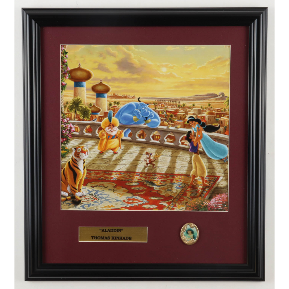 Thomas Kinkade "Aladdin - Jasmine Dancing in The Desert at Sunset ...