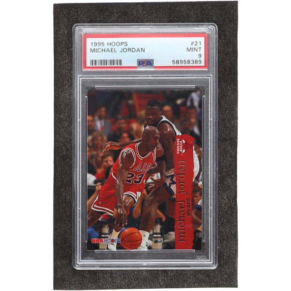 Michael Jordan 1995-96 Hoops #21 (PSA 9) | Pristine Auction