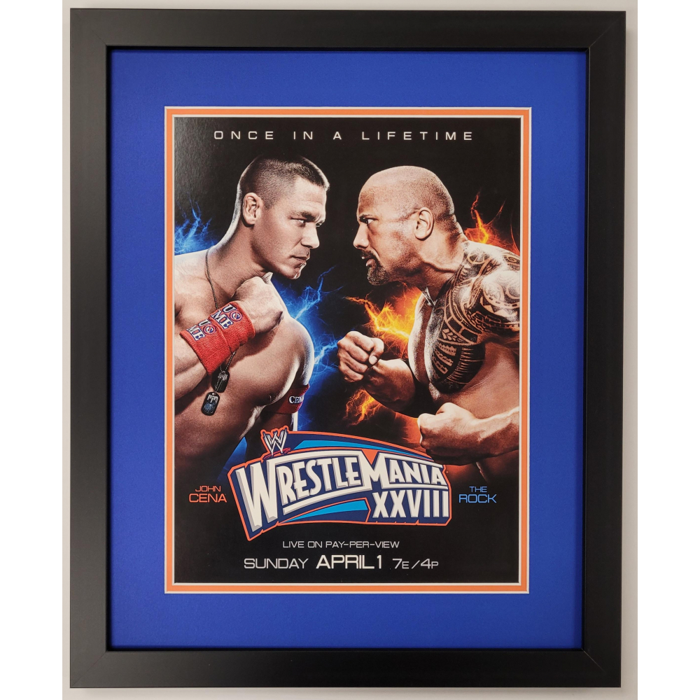 WWE Wrestlemania XXVIII Custom Framed Poster | Pristine Auction