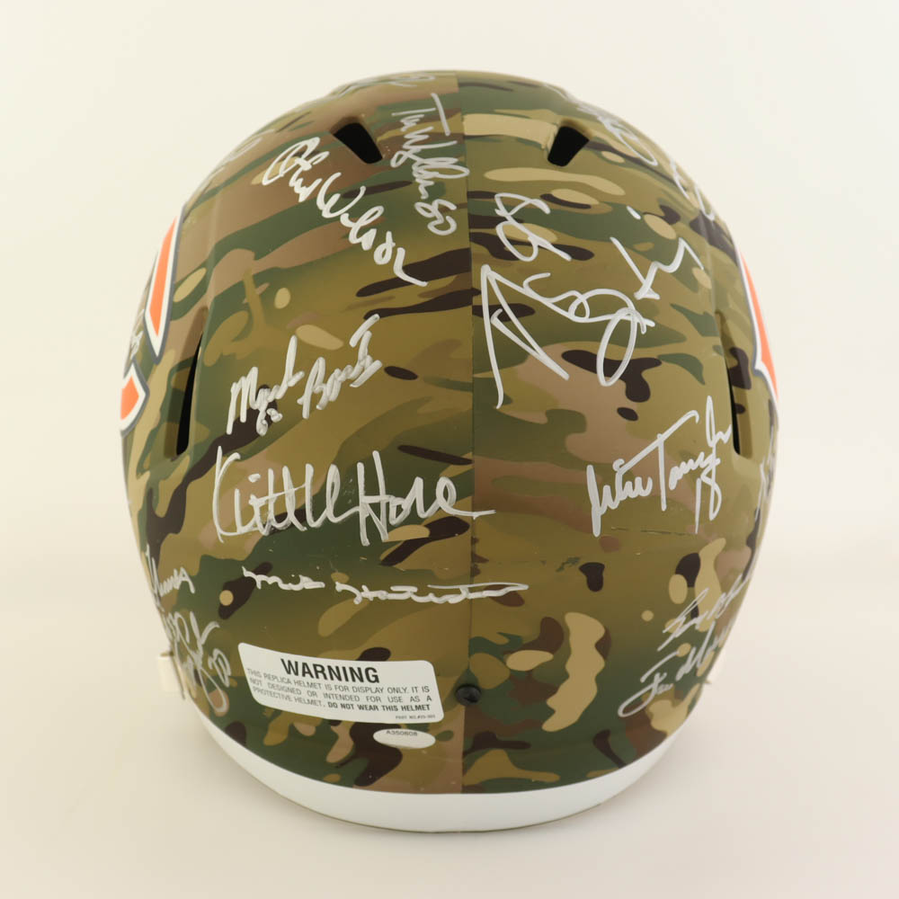 1985 Bears Full-Size Camo Alternate Speed Helmet Team-Signed by (28 ...