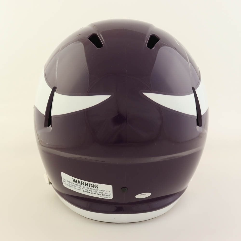 Randy Moss & Cris Carter Signed Vikings Full-Size Speed Helmet ...