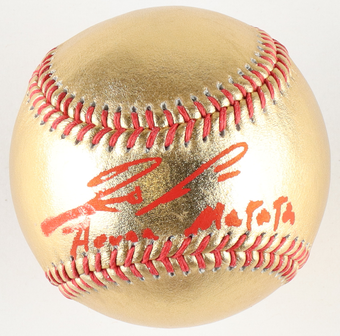 Ronald Acuna Jr. Signed 24kt Gold OML Baseball Inscribed "Acuna Matata ...