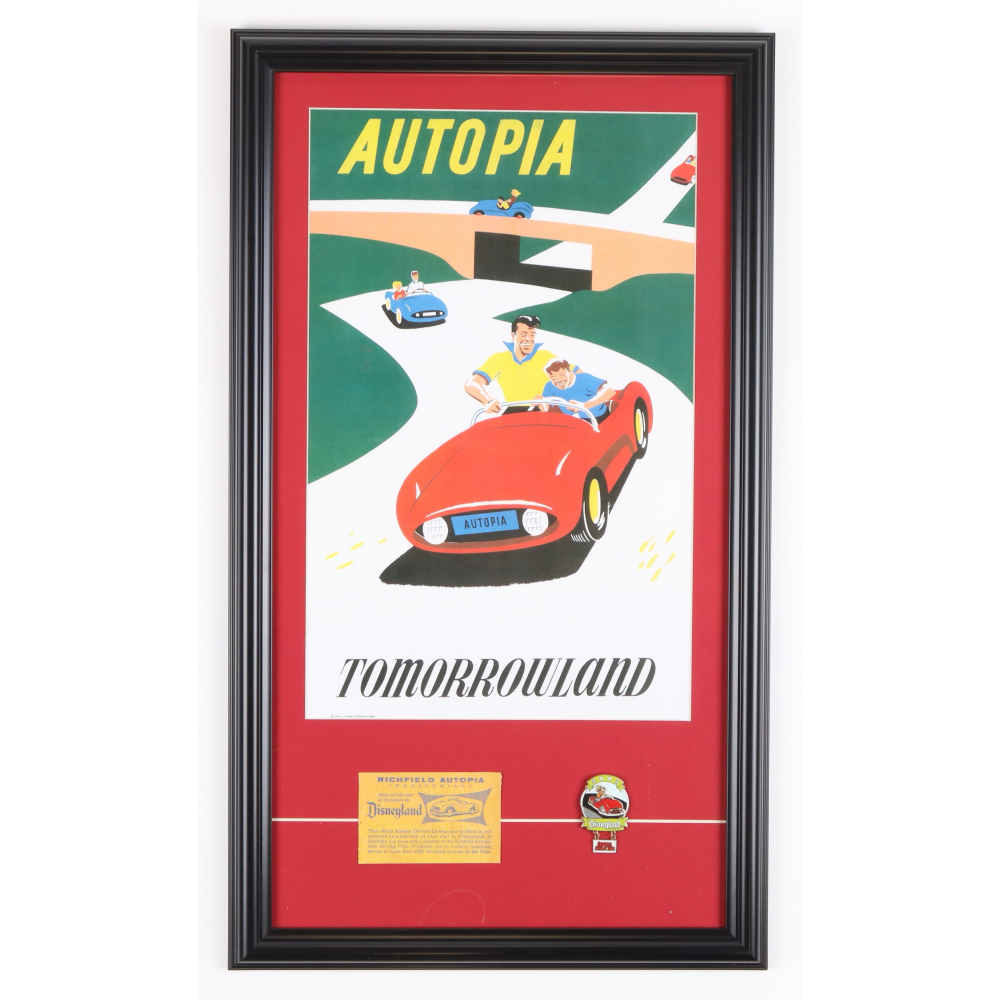 Disneyland Tomorrowland's "Autopia" Custom Framed Print Display with ...