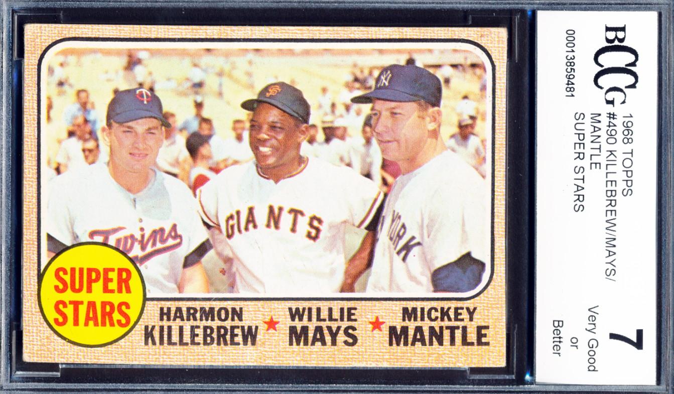 Harmon Killebrew / Willie Mays / Mickey Mantle 1968 Topps #490 Super ...