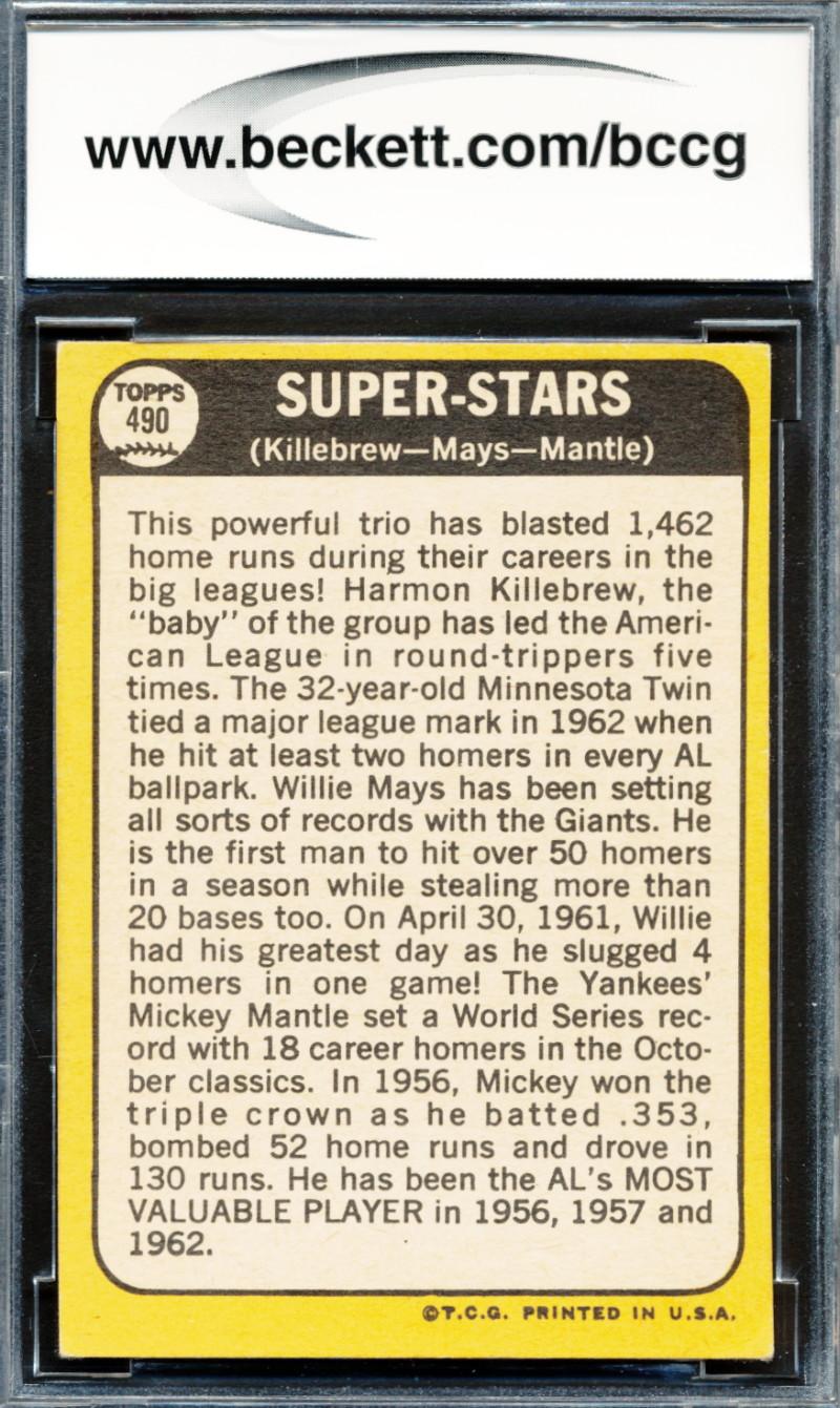 Harmon Killebrew / Willie Mays / Mickey Mantle 1968 Topps #490 Super ...