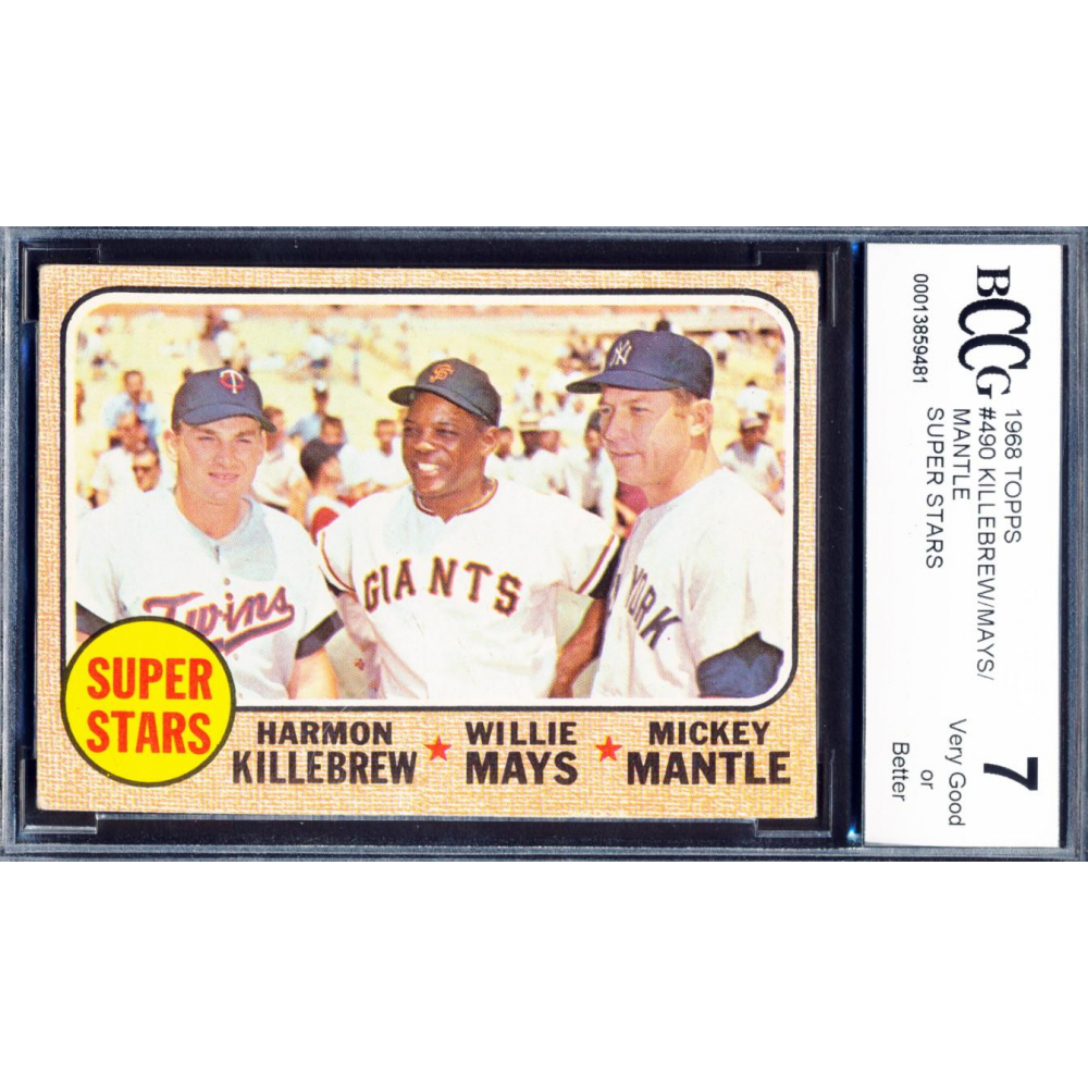 Harmon Killebrew / Willie Mays / Mickey Mantle 1968 Topps #490 Super ...