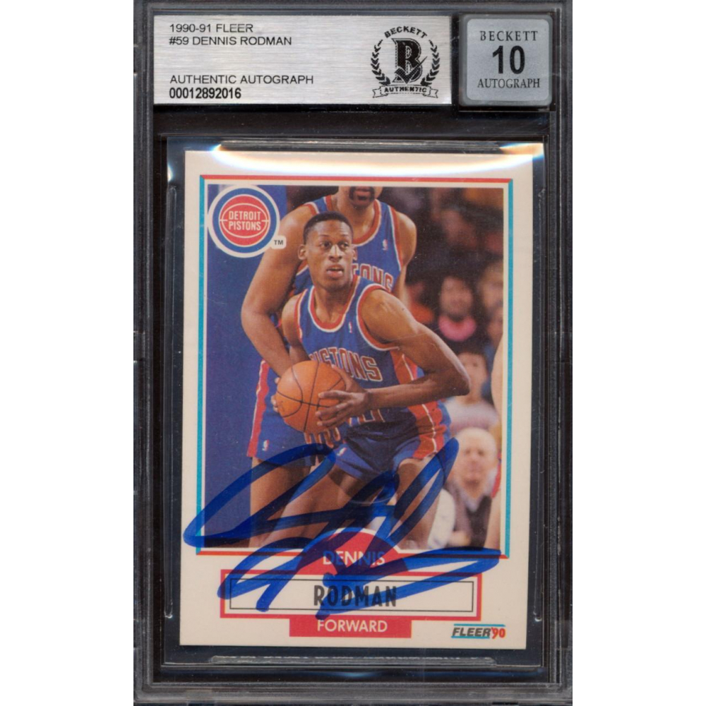 Dennis Rodman Signed 1990-91 Fleer #59 (BGS) | Pristine Auction