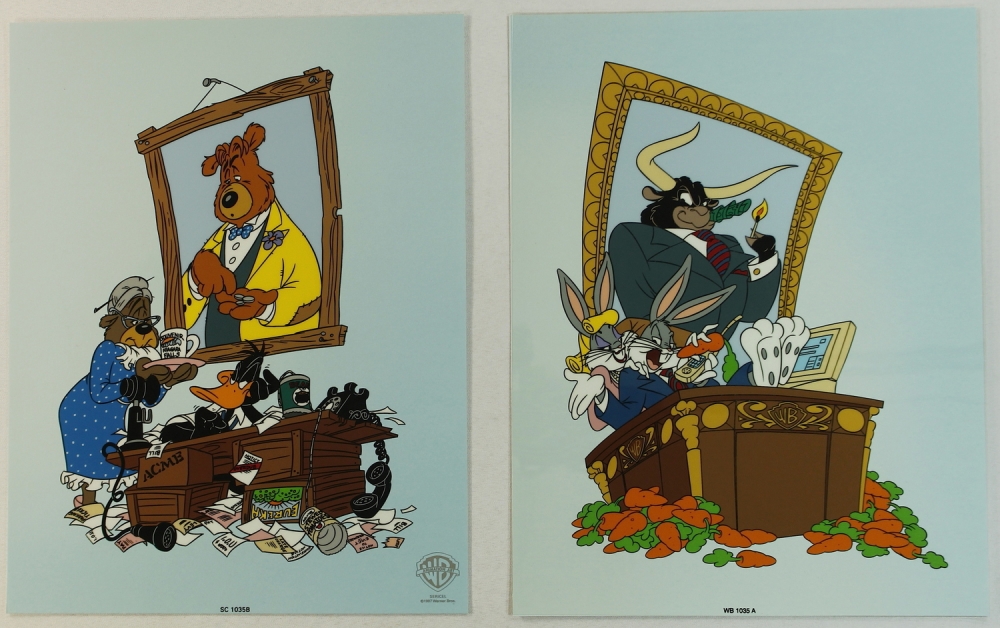 Lot of (2) "More Bull Than the Market Can Bear" Looney Tunes Limited ...