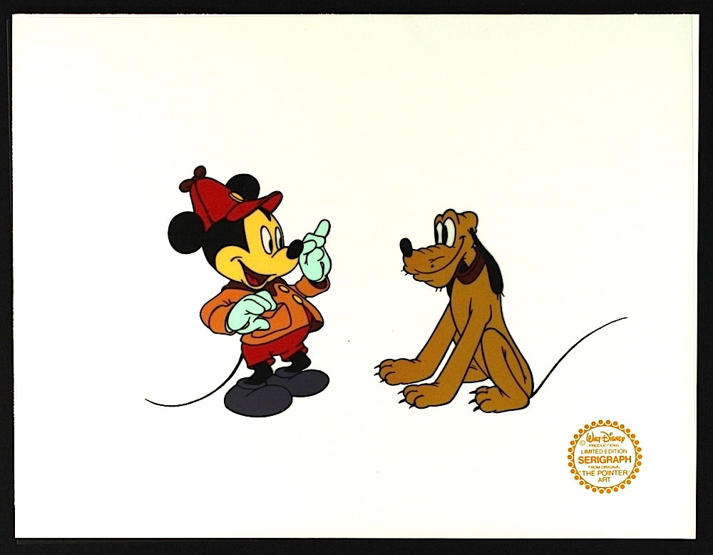 Mickey Mouse & Pluto Walt Disney "The Pointer Art" Limited Edition ...