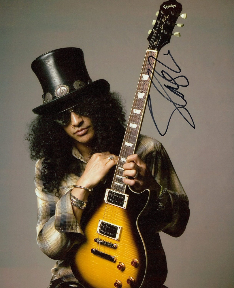 Slash Signed 8x10 Photo (PA LOA) | Pristine Auction