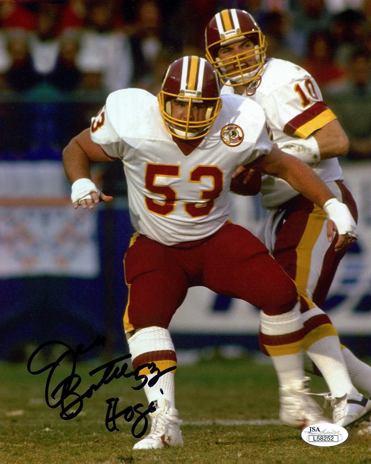 Jeff Bostic Signed Redskins 8x10 Photo Inscribed "Hogs" (JSA COA ...