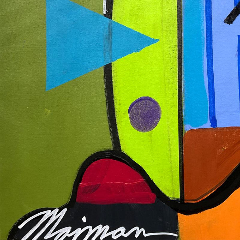 Isaac Maimon Signed "Untitled" 30x40 Original Acrylic Painting on ...