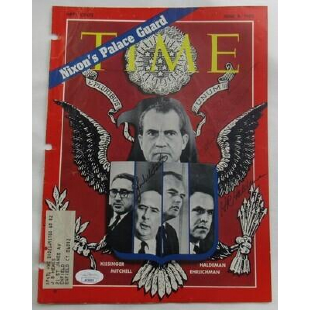 Henry Kissinger, John Mitchell, H.R. Haldeman & John Erlichman Signed ...