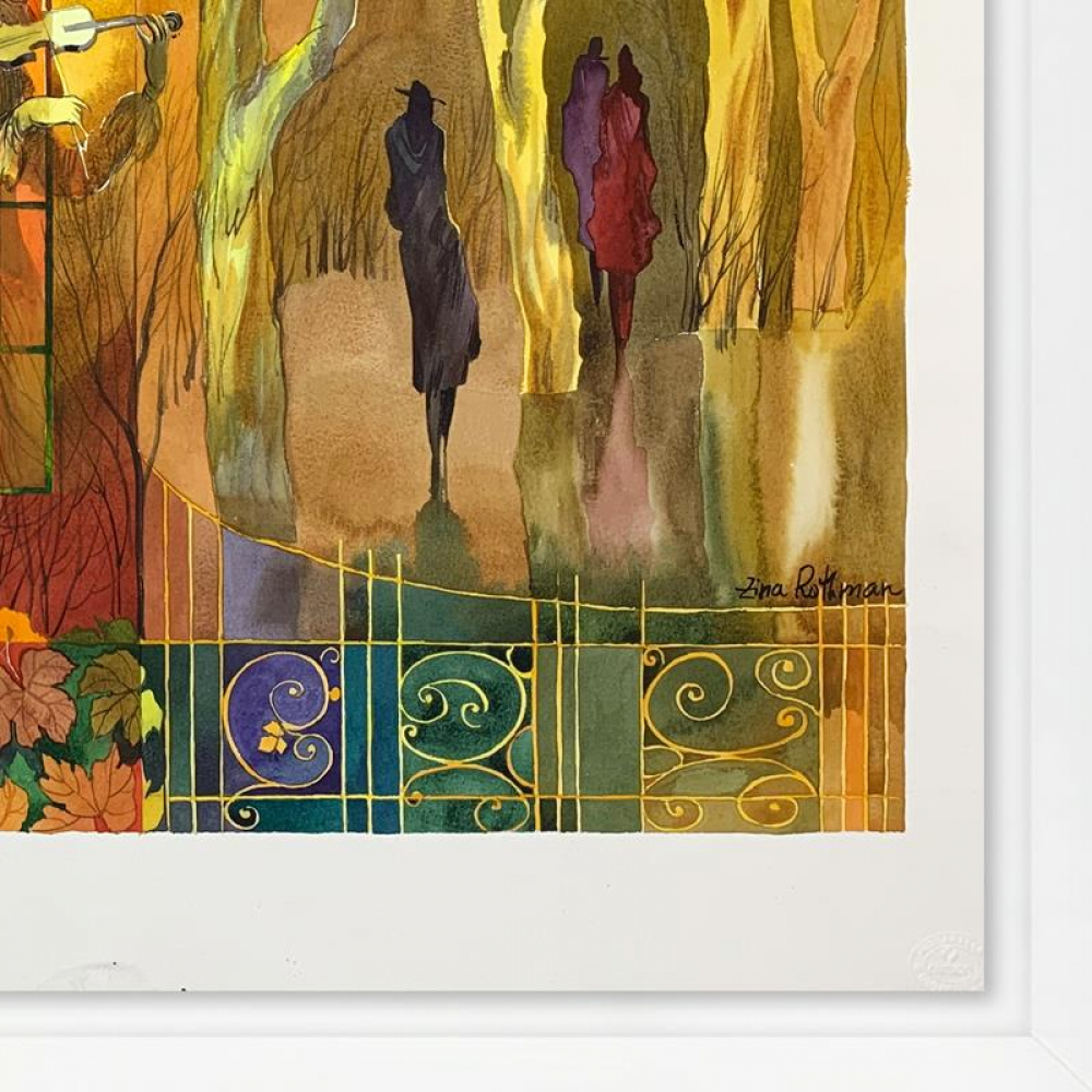 Zina Roitman Signed "Untitled" 25x33 Custom Framed Original Acrylic ...