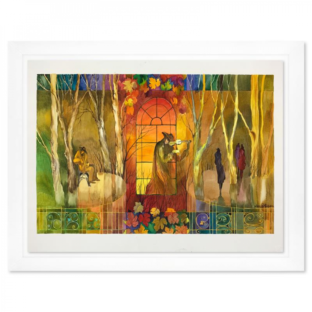 Zina Roitman Signed "Untitled" 25x33 Custom Framed Original Acrylic ...