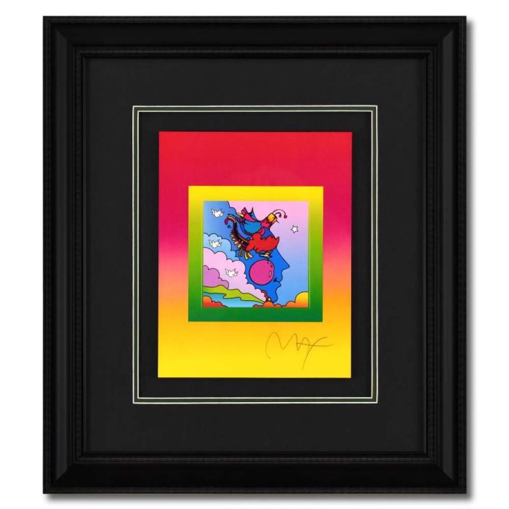 Peter Max Signed "Woodstock Profile on Blends" LE Custom Framed ...