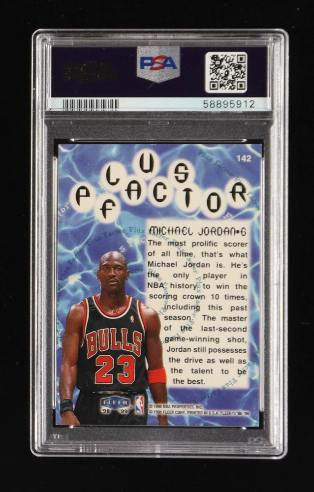 Michael Jordan 1998-99 Fleer #142 Pulse Factor (PSA 7) | Pristine Auction