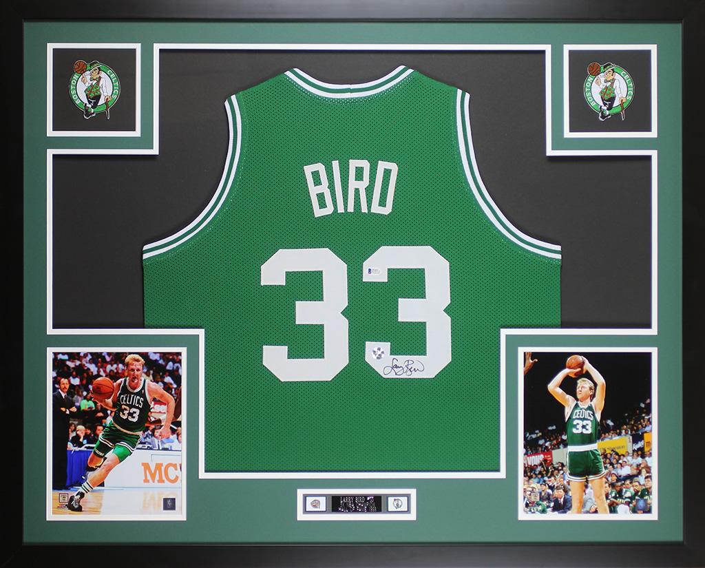 Larry Bird Signed Celtics Custom Framed Jersey Display (Beckett) | Pristine Auction