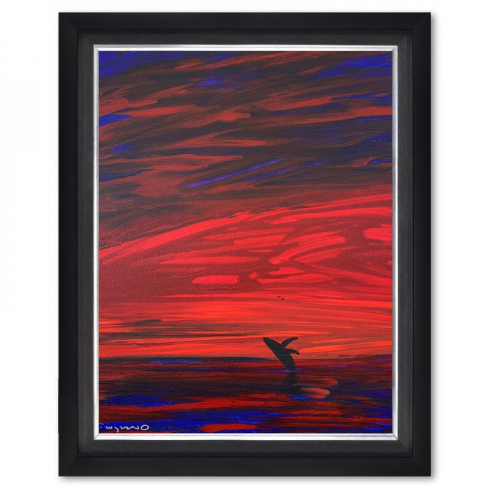 Wyland Signed "Untitled" Custom Framed Original Painting on Canvas (PA ...