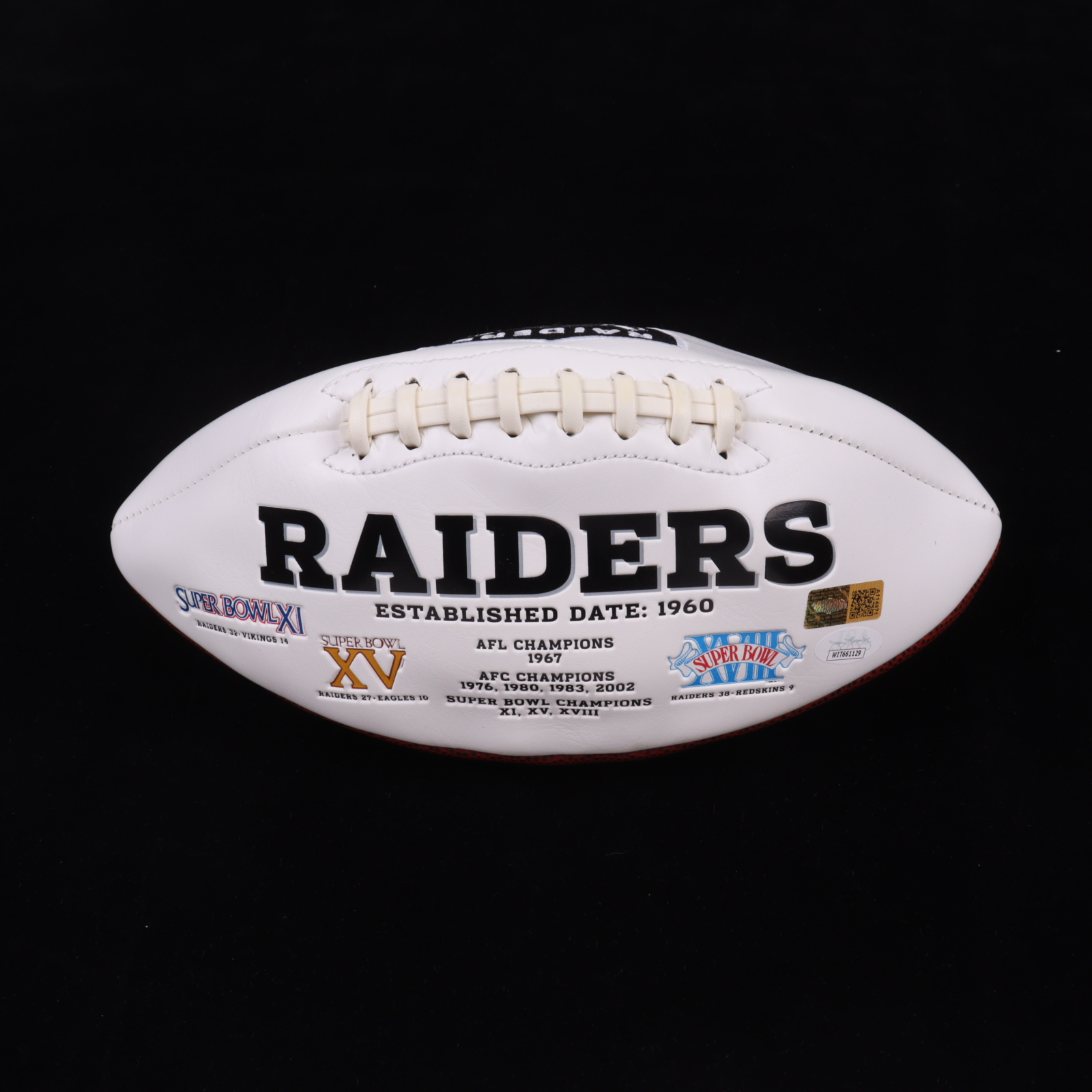 Denzel Perryman Signed Raiders Logo Football (JSA & Players Ink ...