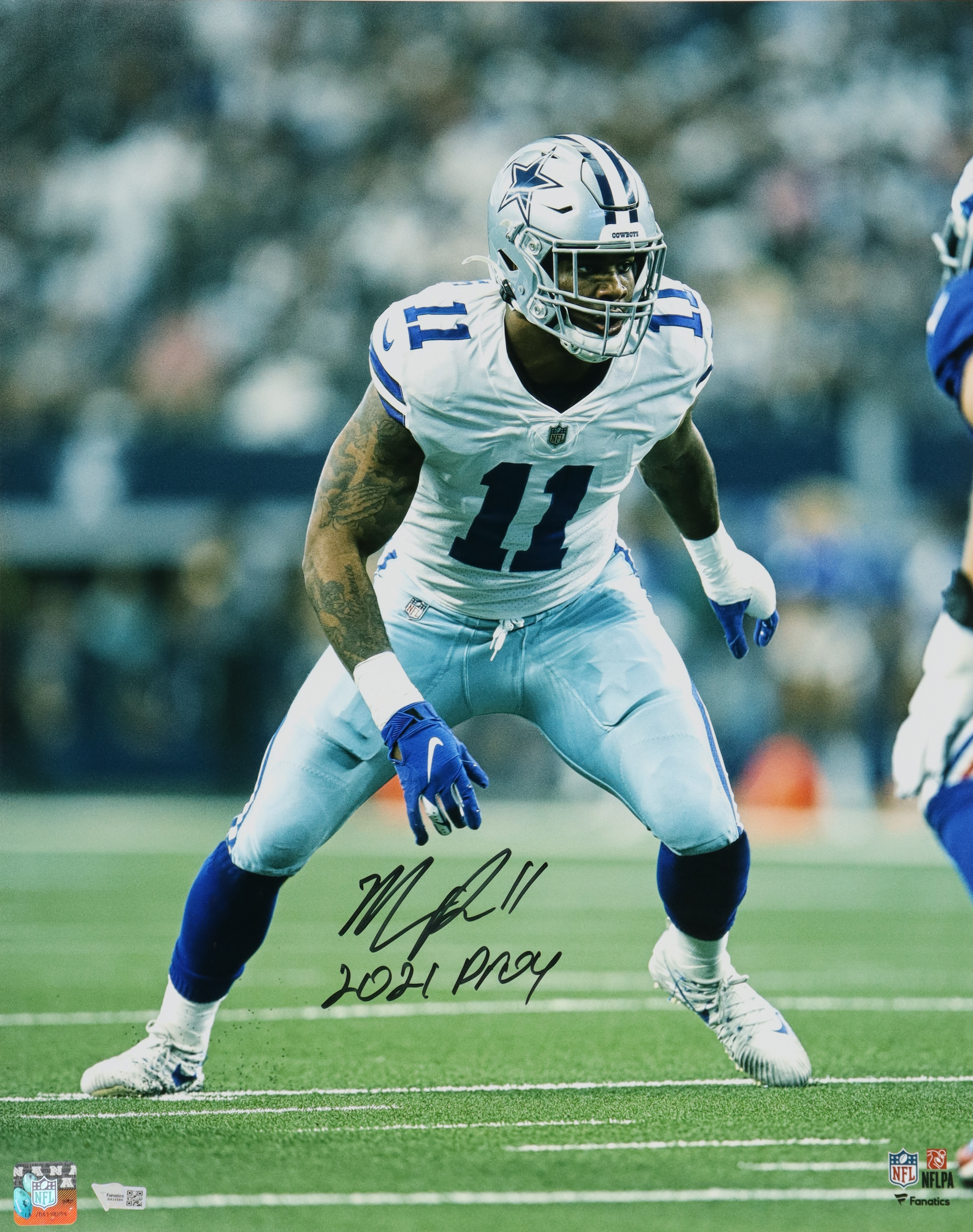 Michael Parsons Signed Cowboys 16x20 Photo Inscribed "2021 DPOY ...