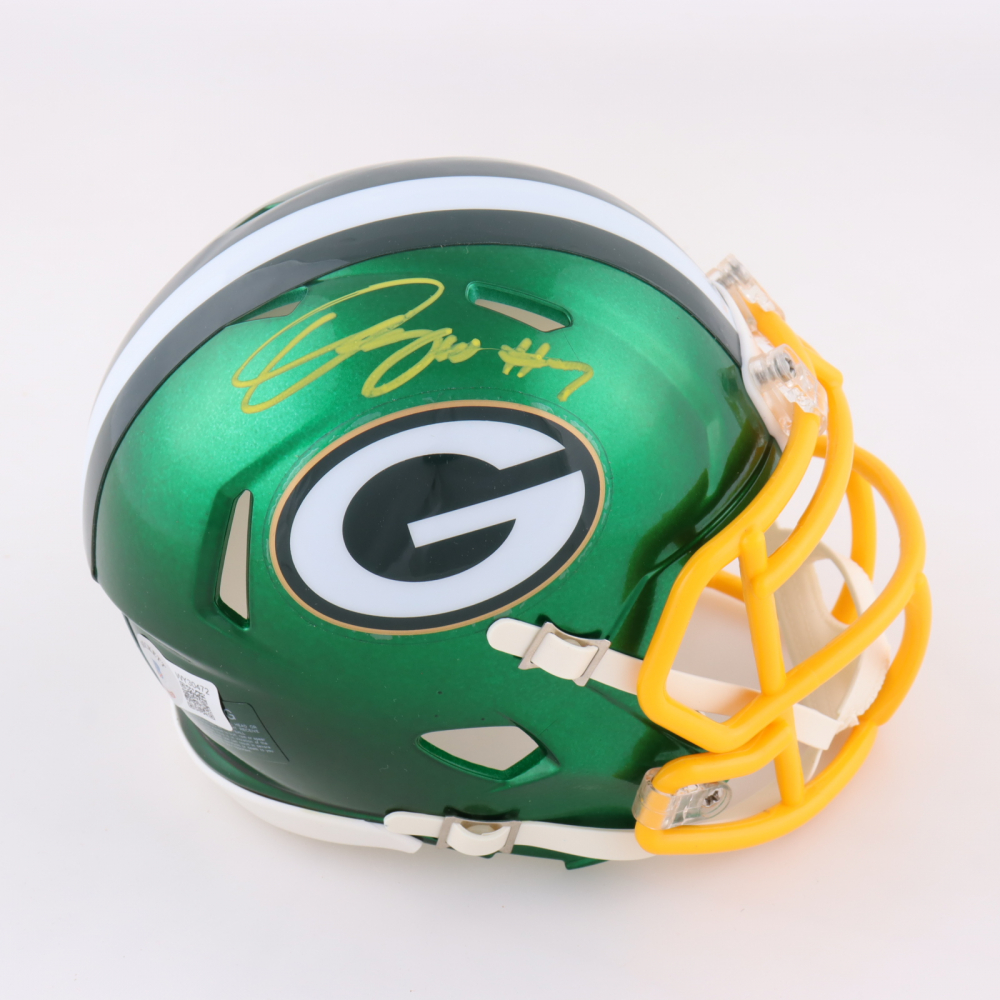 Quay Walker Signed Packers Flash Alternate Speed Mini Helmet (Beckett ...