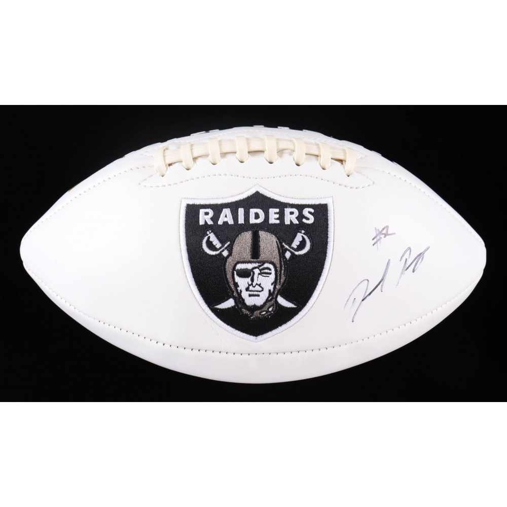 Denzel Perryman Signed Raiders Logo Football (JSA & Players Ink ...
