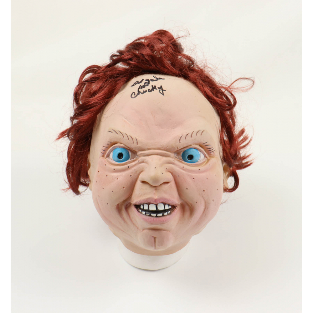 Ed Gale Signed "Child's Play" Chucky Mask Inscribed "Chucky" (PA ...