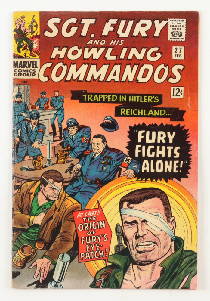 1966 "Sgt. Fury And His Howling Commandos" Issue #27 Marvel Comic Book ...