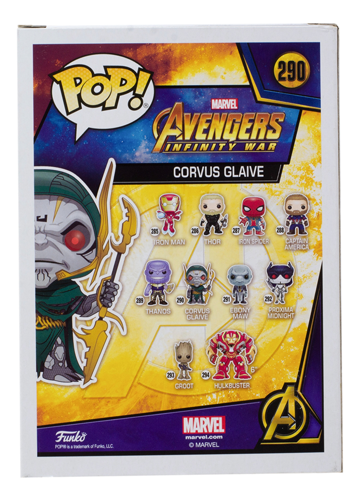 Michael James Shaw Signed "Avengers: Infinity War" #290 Corvus Glaive ...