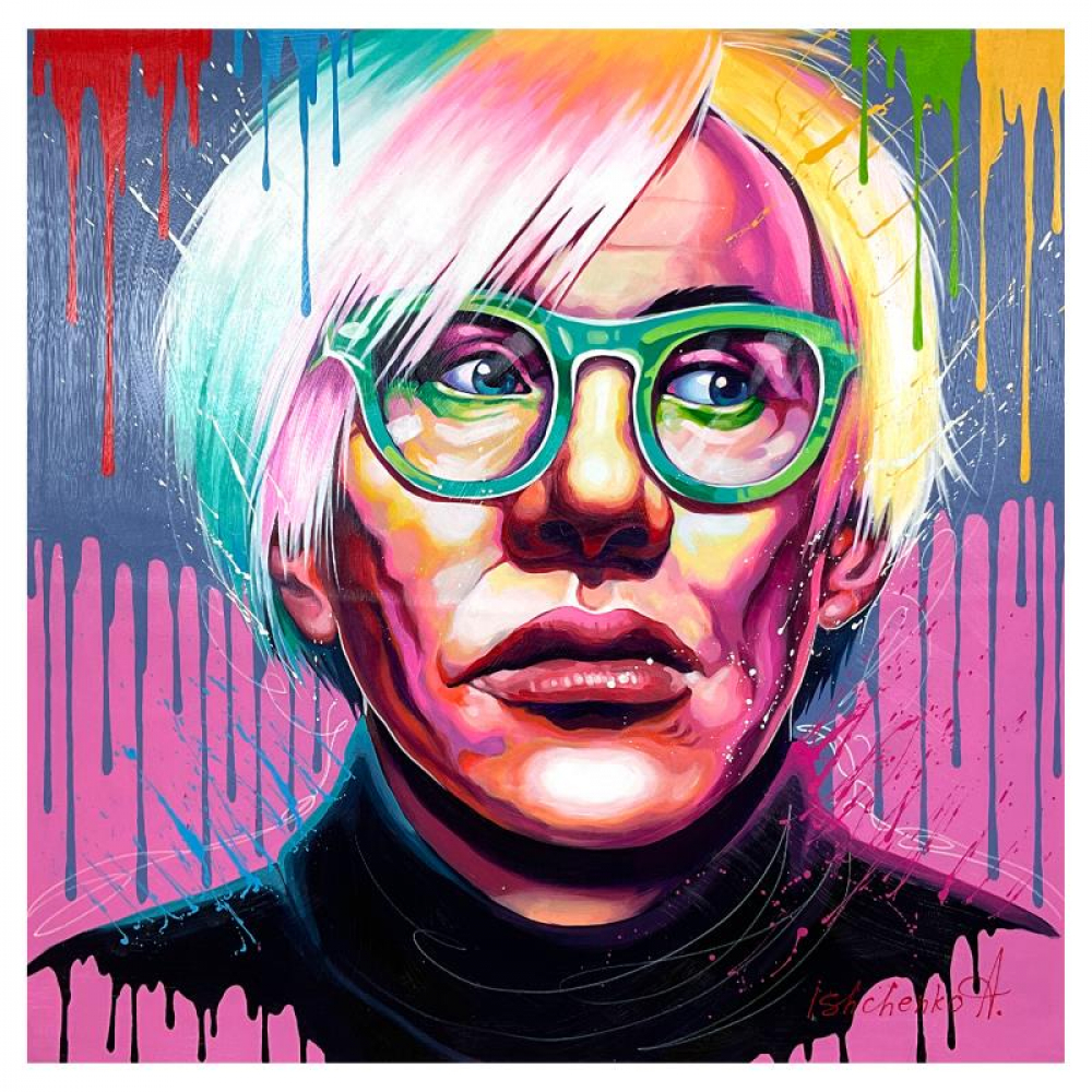 Alexander Ishchenko Signed "Warhol" 36x36 Original Acrylic Painting on ...