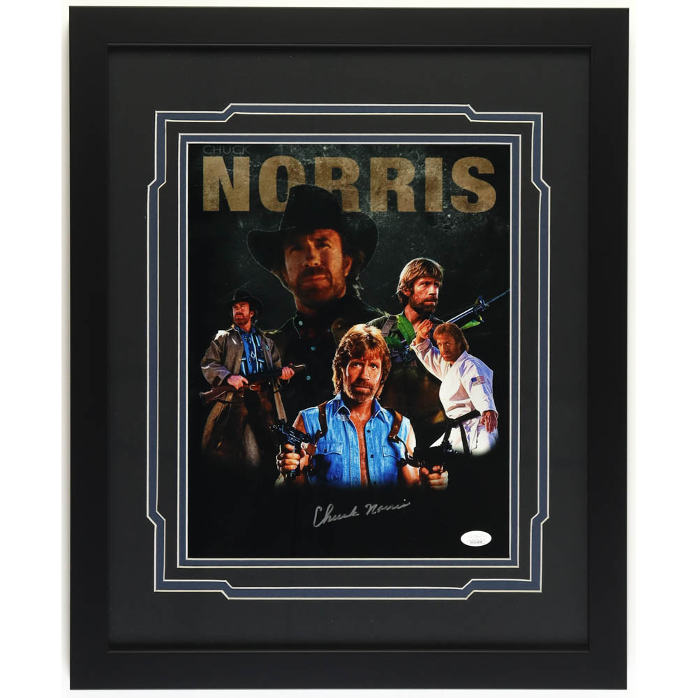 Chuck Norris Signed Custom Framed Photo Display (JSA) | Pristine Auction