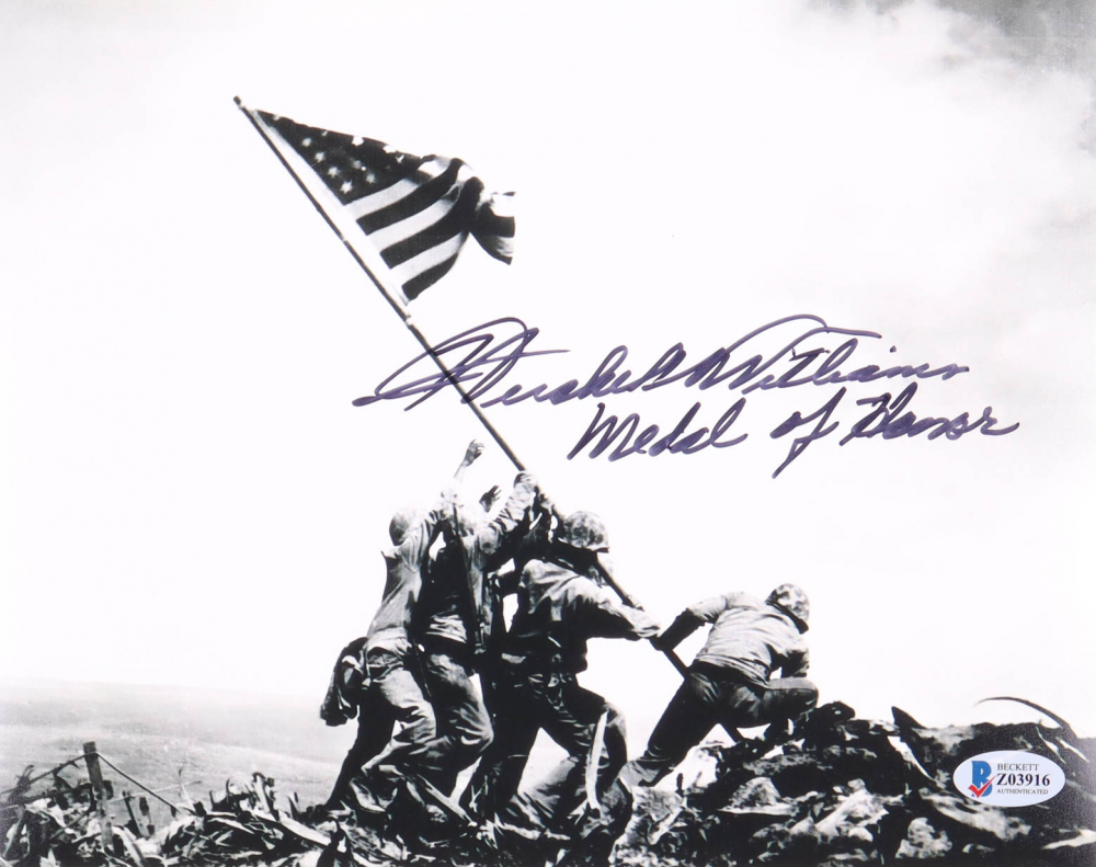 Hershel W. Williams Signed 8x10 Photo Inscribed "Medal of Honor ...