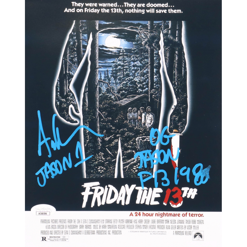 Ari Lehman Signed "Friday The 13th" 8x10 Photo Inscribed "Jason 1 ...