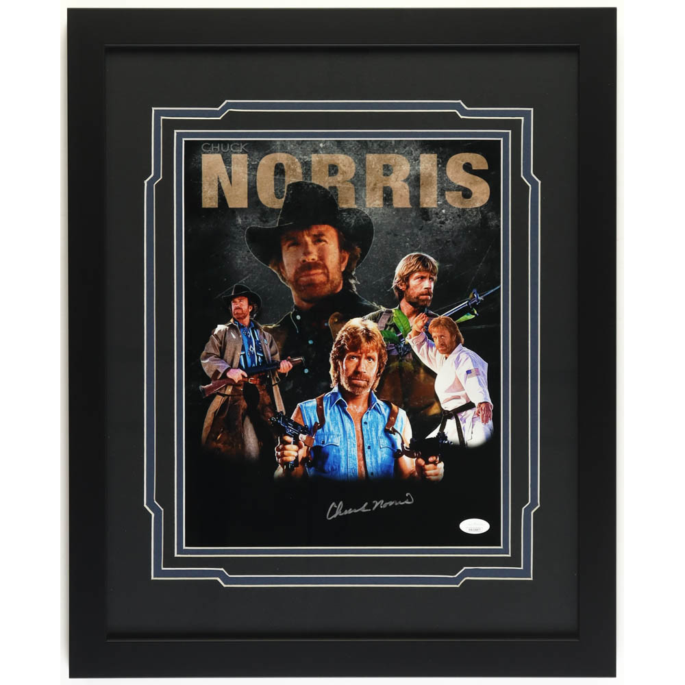Chuck Norris Signed Custom Framed Photo Display (JSA) | Pristine Auction
