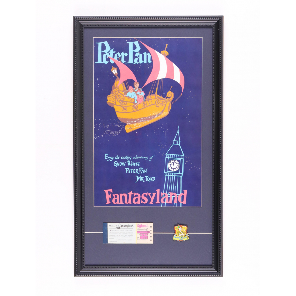 Disneyland "Peter Pan" Fantasyland Poster with Official Ride Pin ...