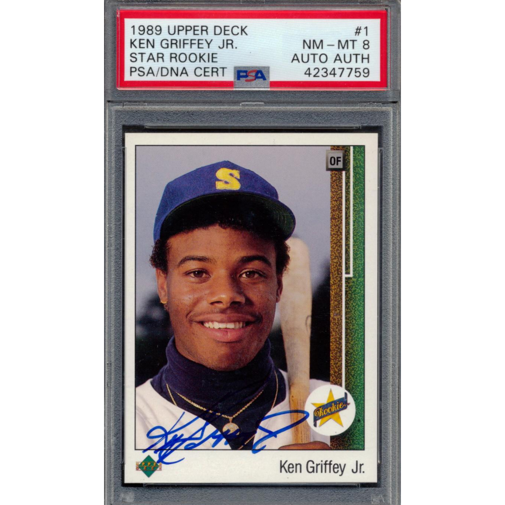 Ken Griffey Jr. Signed 1989 Upper Deck #1 RC (PSA 8) | Pristine Auction