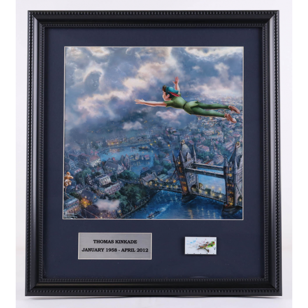 Thomas Kinkade "Peter Pan" Custom Framed Print with LE Peter Pan Pin ...