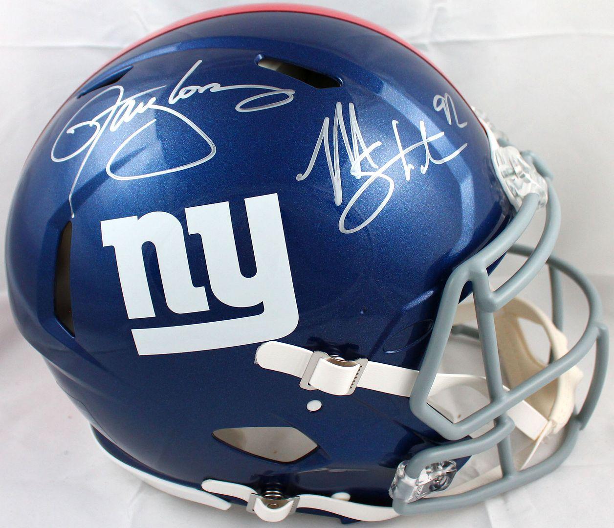Michael Strahan & Lawrence Taylor Signed Giants Full-Size Authentic On ...