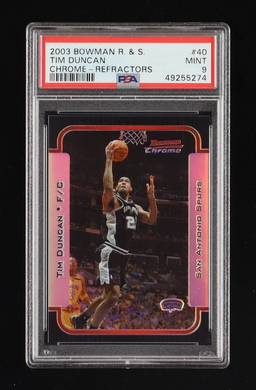 Tim Duncan 2003-04 Bowman Chrome Refractors #40 #275/300 (PSA 9 ...