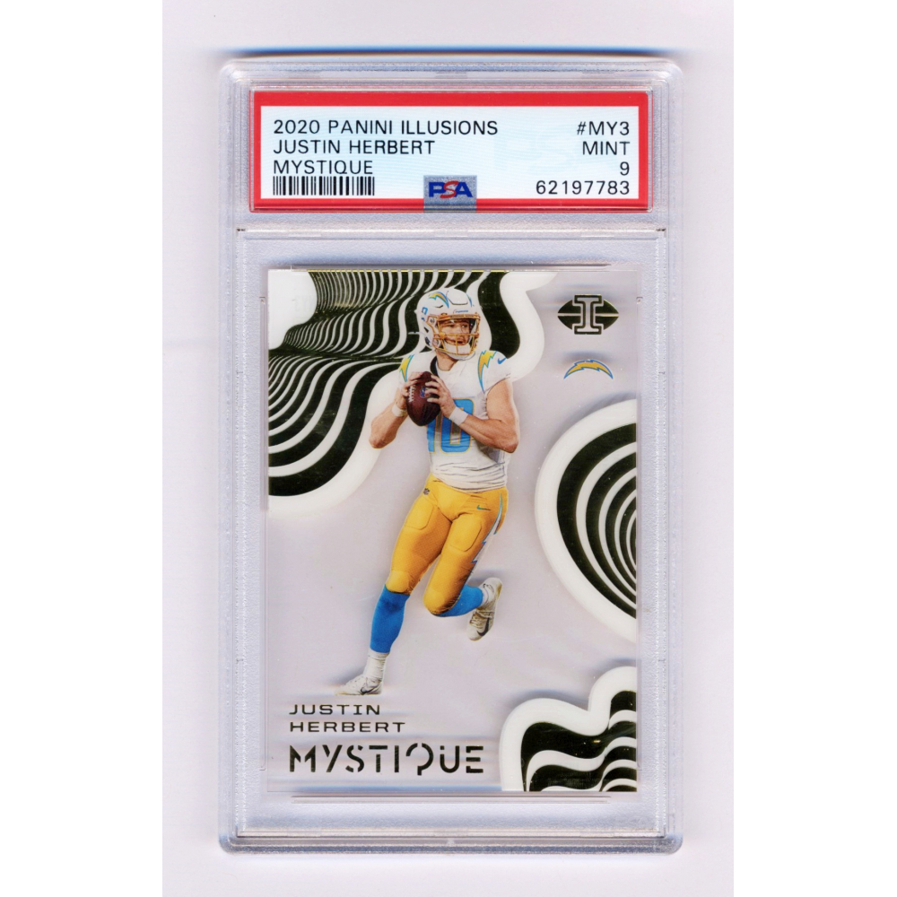Justin Herbert 2020 Panini Illusions Mystique #3 (PSA 9) | Pristine Auction Justin Herbert 2020 Panini Illusions Mystique #3 (PSA 9) | Pristine Auction