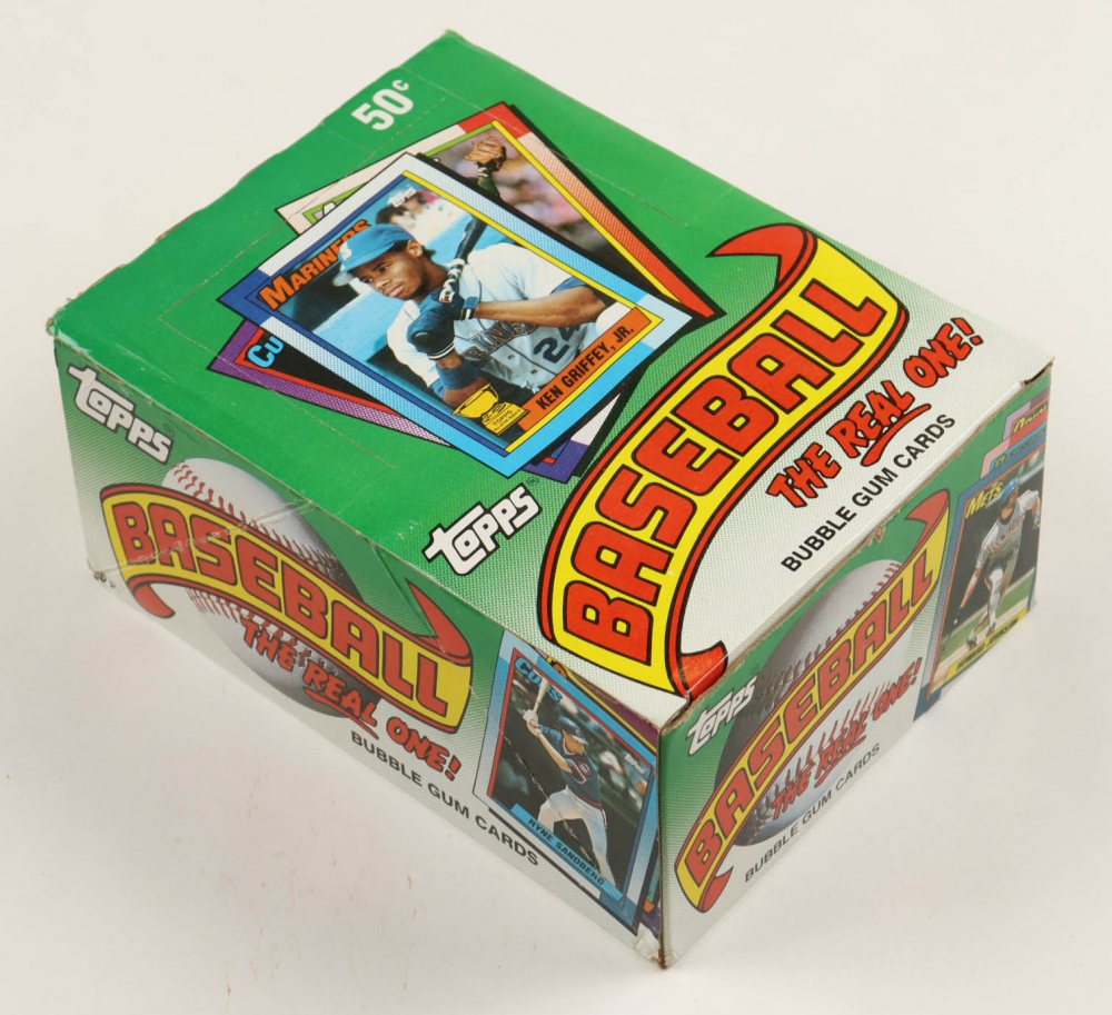 1990 Topps "The Real One" Bubble Gum Baseball Cards Box with (36) Packs ...