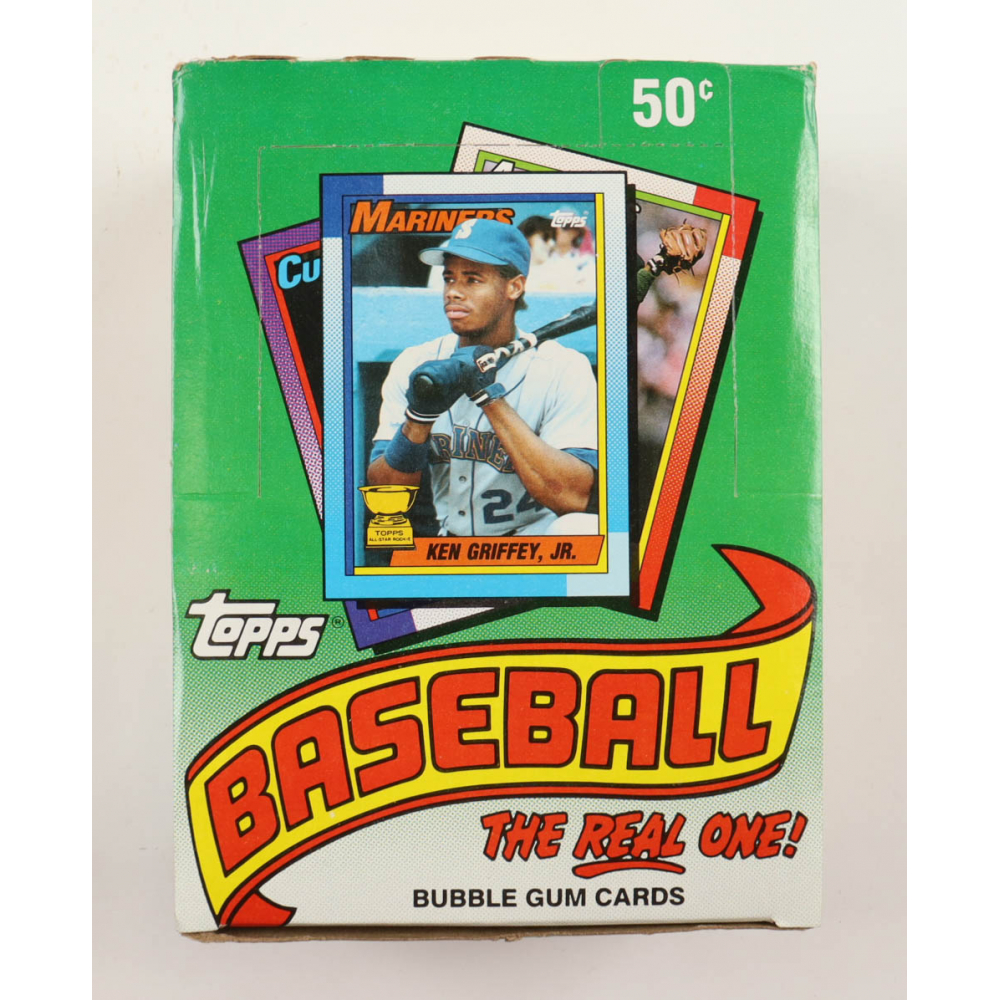 1990 Topps "The Real One" Bubble Gum Baseball Cards Box with (36) Packs ...
