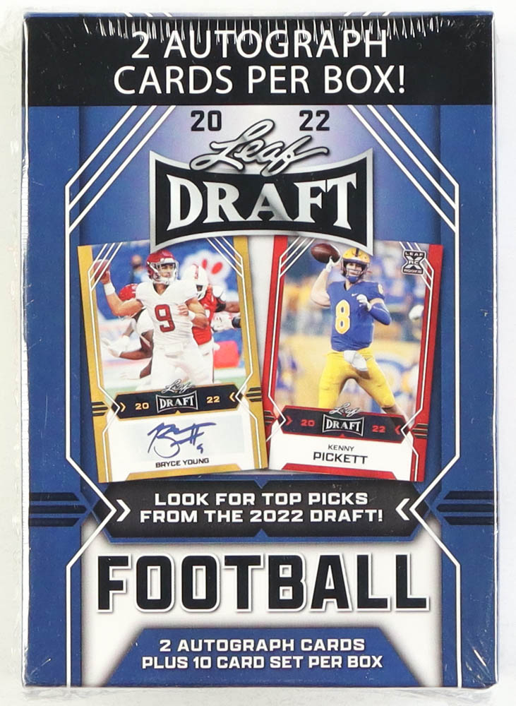 2022 Leaf Draft Football Retail Blaster Box with (10) Cards | Pristine ...