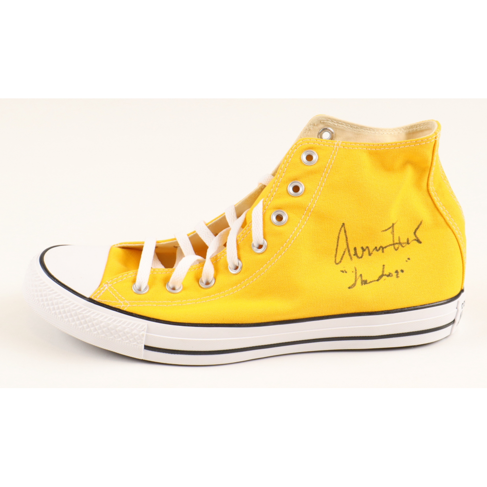 Jerry West Signed Converse Basketball Shoe Inscribed "The Logo" (JSA ...