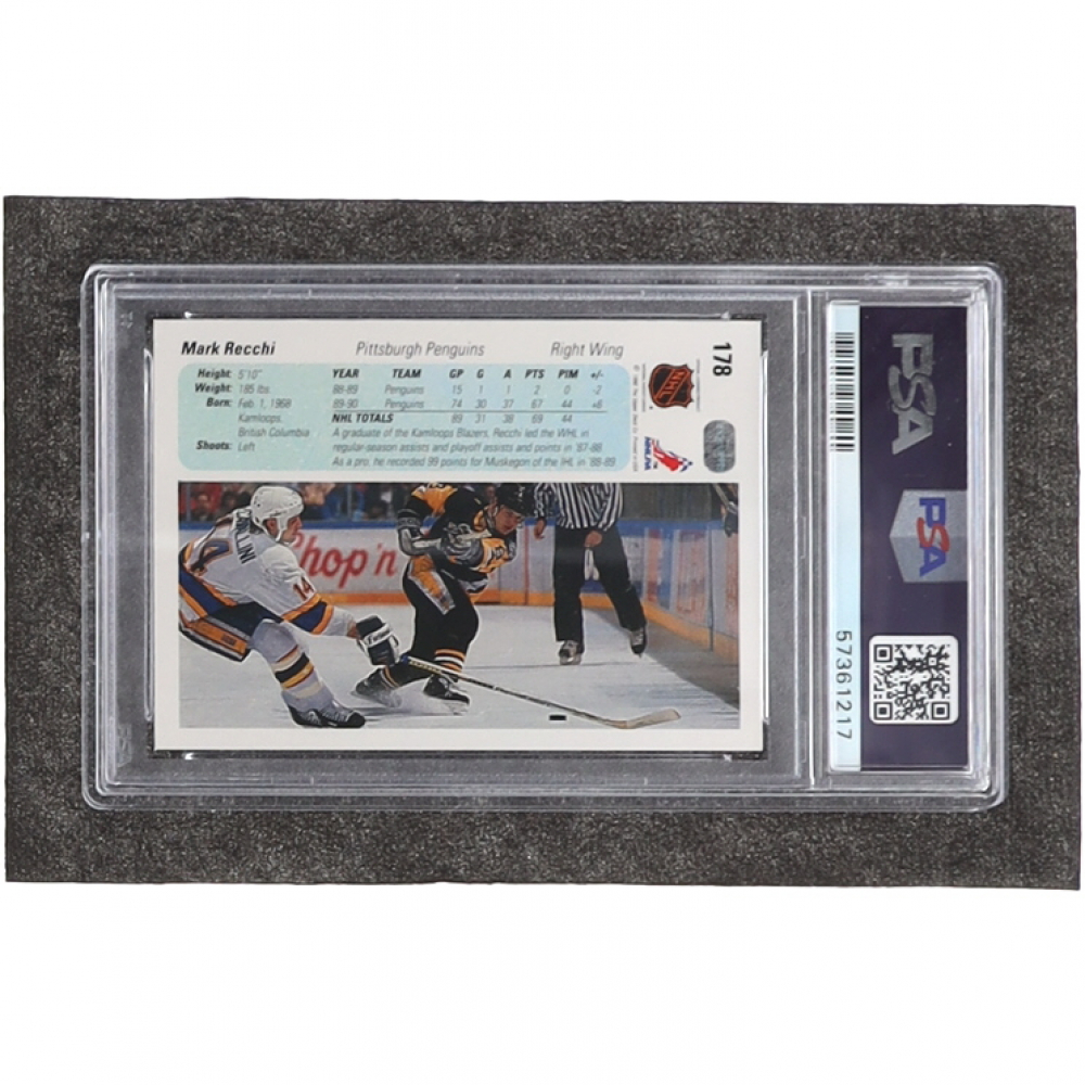 Mark Recchi 1990-91 Upper Deck #178 RC (PSA 8) | Pristine Auction